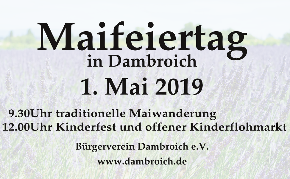 Maifeiertag in Dambroich – Bürgerverein Dambroich e.V.